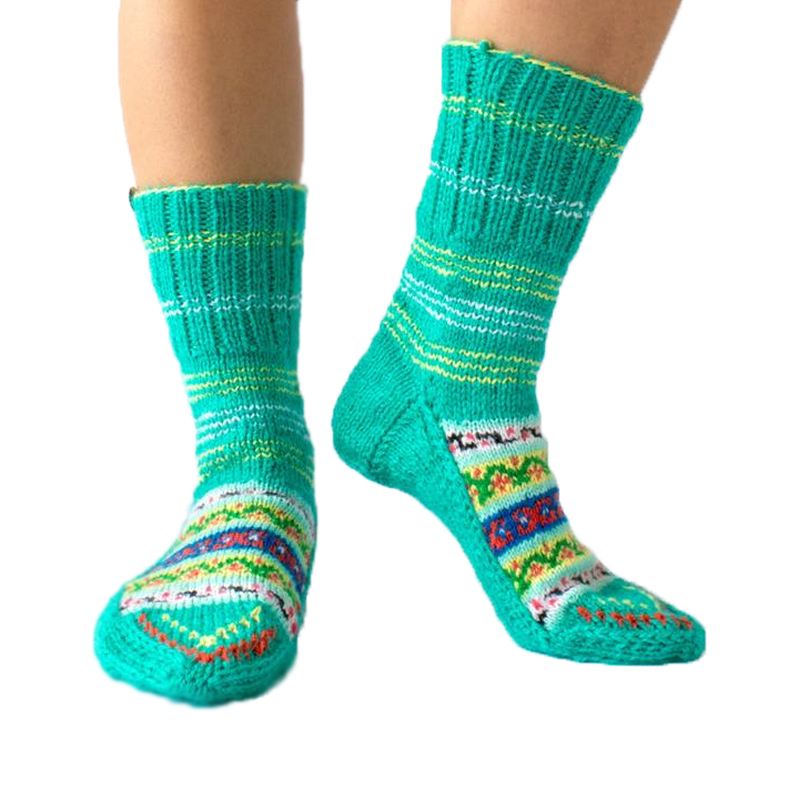 Vasant Socks | Green Handmade Warm & Cozy Socks in Canada | FAZL – Fazl