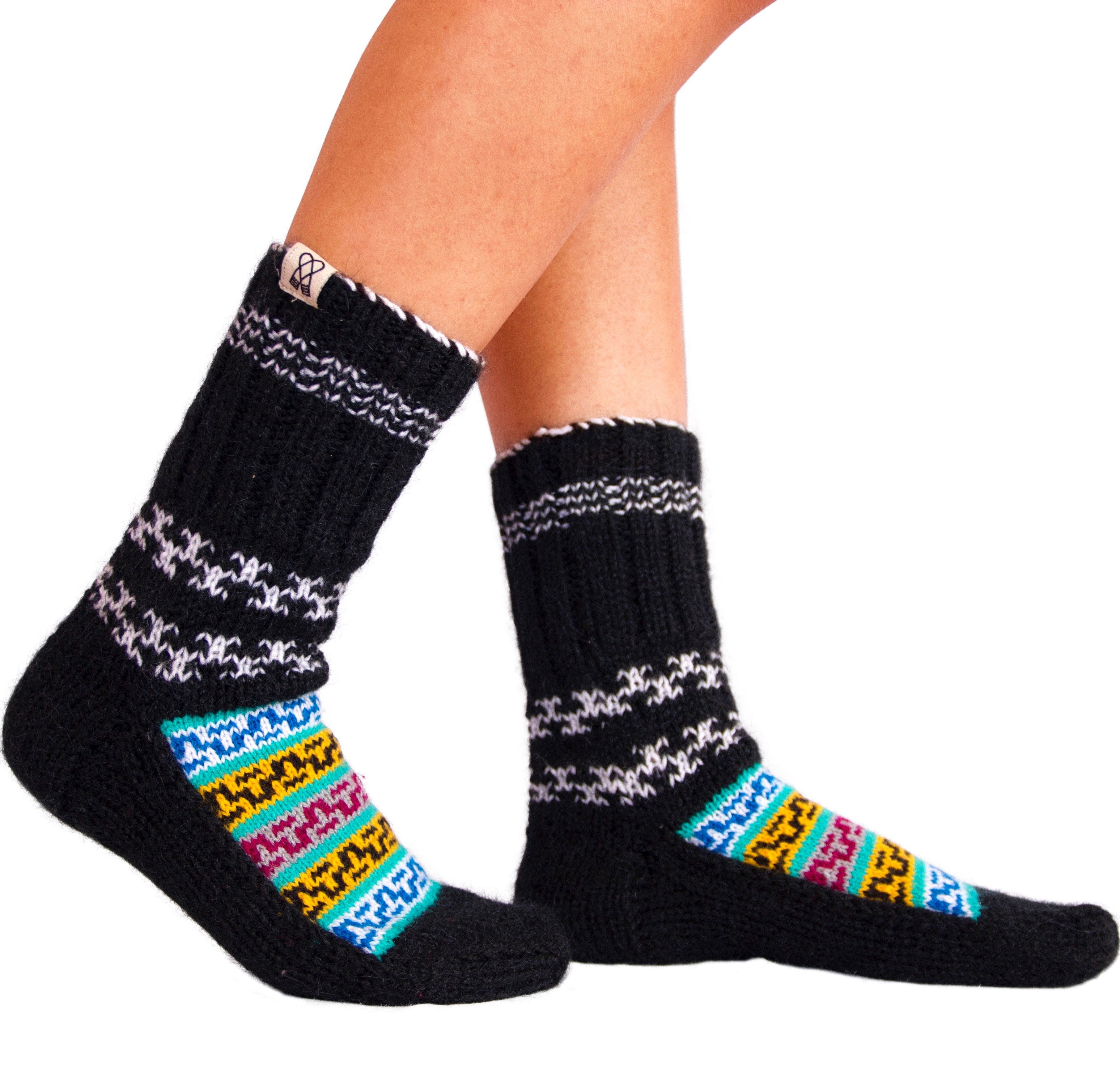 Zindagee Socks | Black Handmade Warm & Cozy Socks in Canada | FAZL – Fazl
